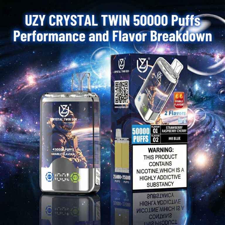UZY CRYSTAL TWIN 50000 Puffs Dual Flavor Unboxing Anmeldelse